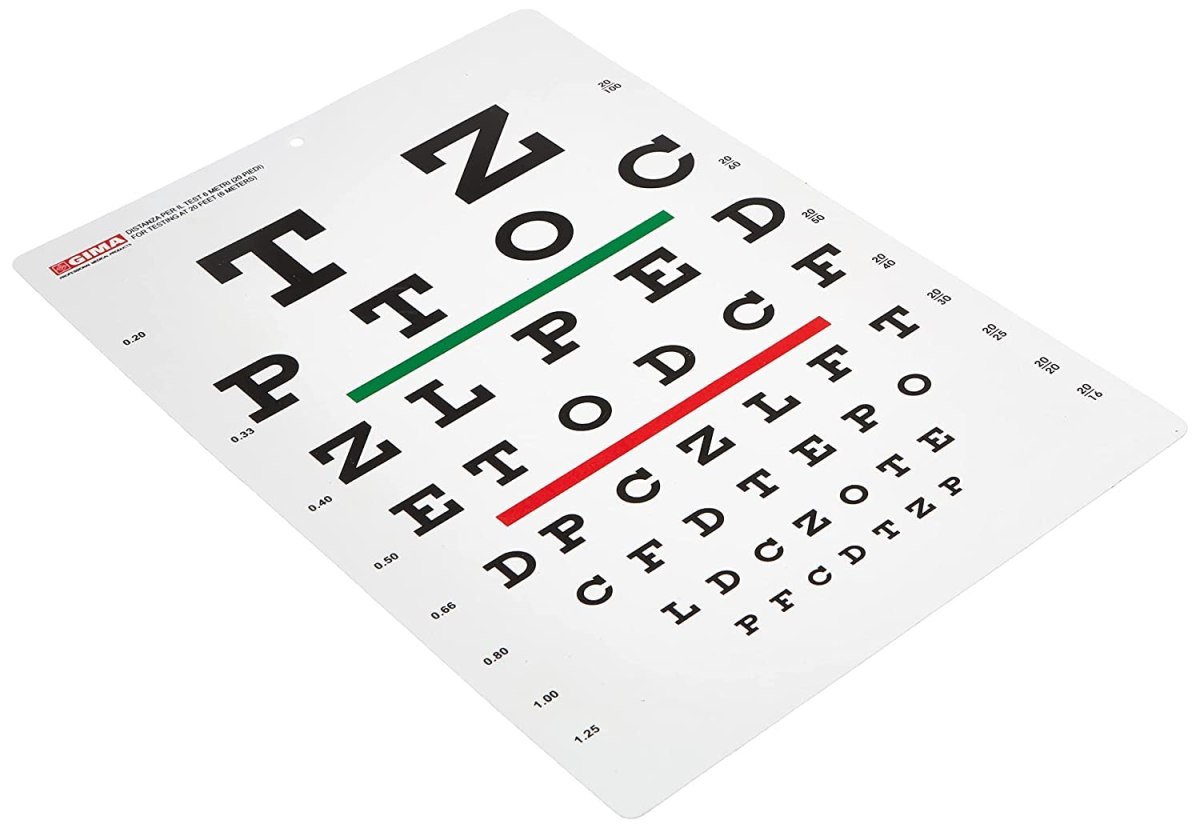 Tablica Snellena - litery badanie 6,1 m Sprzęt medyczny - lampy ...